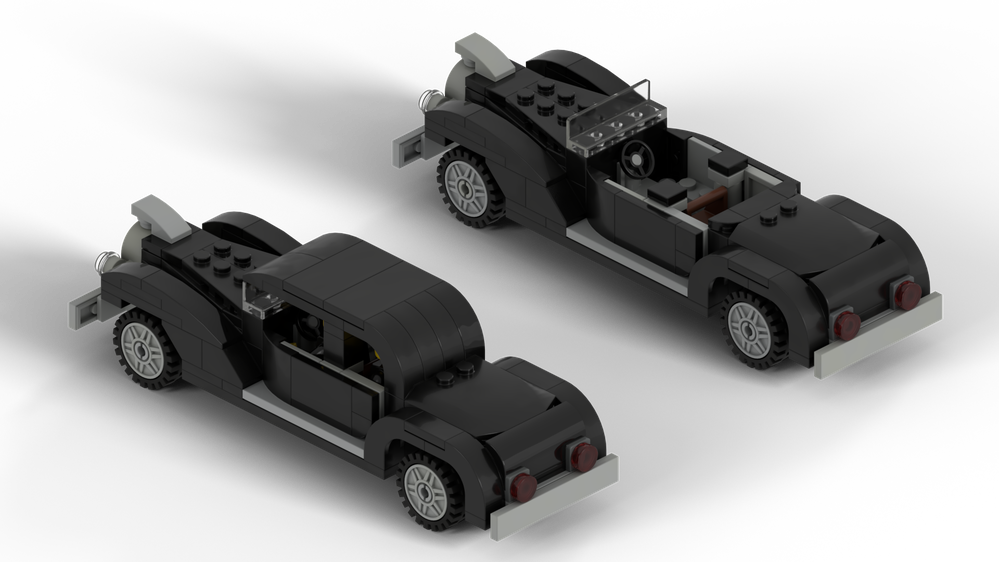 LEGO MOC Two-Seater Classic Car by jav | Rebrickable - Build with LEGO