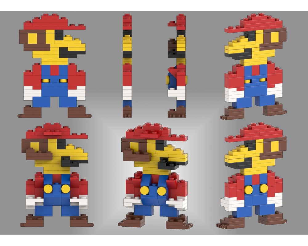 LEGO MOC Mini Mario in 2.5D by dk_brick | Rebrickable - Build with LEGO