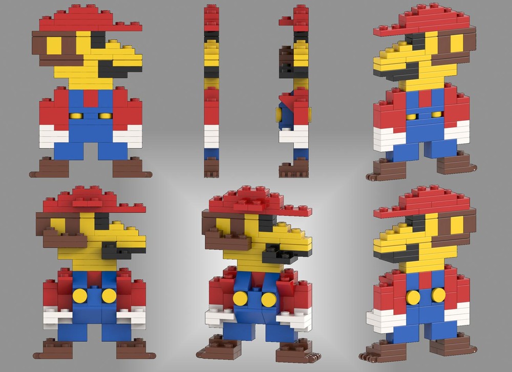LEGO MOC Mini Mario in 2.5D by dk_brick | Rebrickable - Build with LEGO