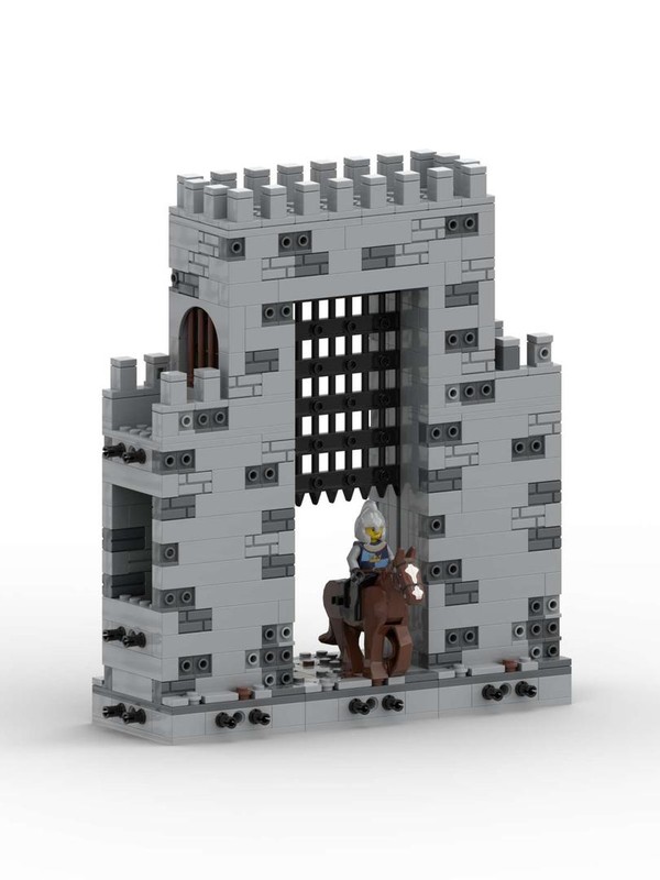 LEGO MOC-54457 Medieval gate by Tavernello | Rebrickable - Build with LEGO