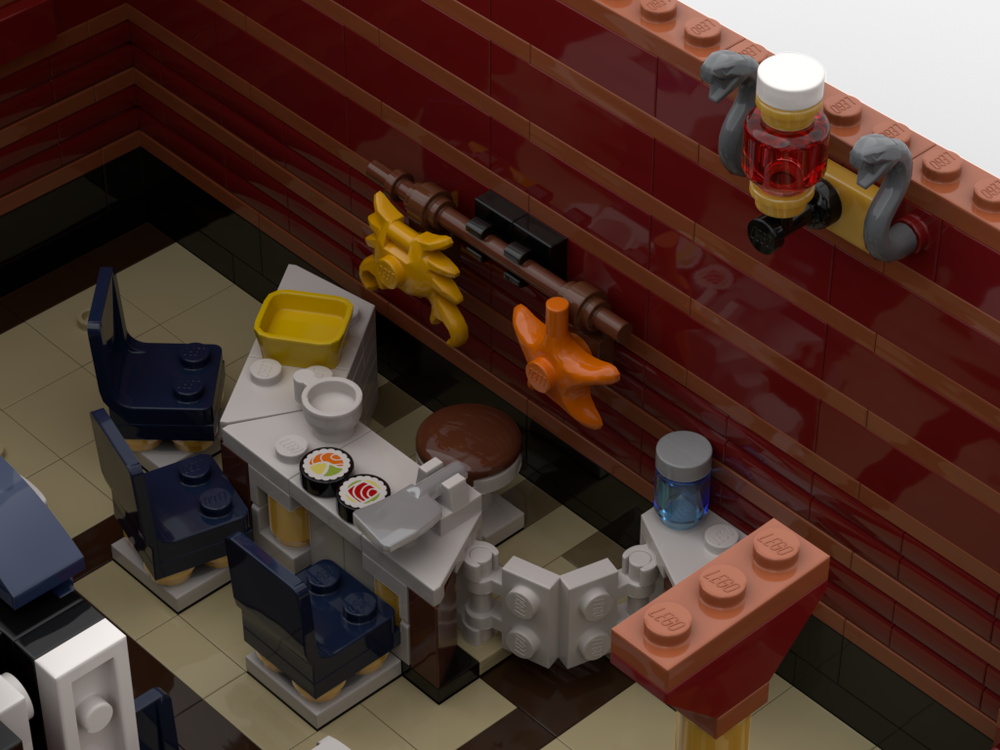 LEGO MOC Sushi restaurant by Huebre | Rebrickable - Build with LEGO