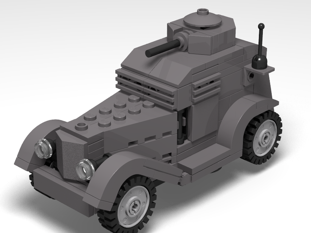 Lego Moc Ba 20 Armored Car By Gunsofbrickston Rebrickable Build
