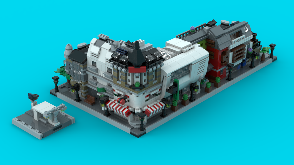 LEGO MOC Micro modular city by Mobilox Studios | Rebrickable - Build ...