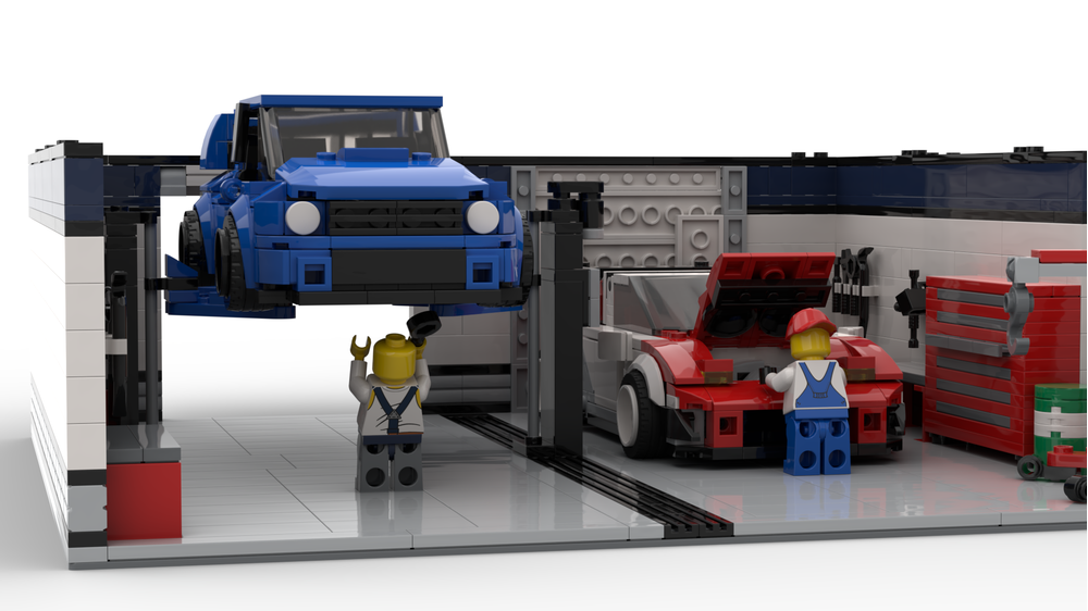 LEGO MOC Car repair shop by Juri_lego | Rebrickable - Build with LEGO