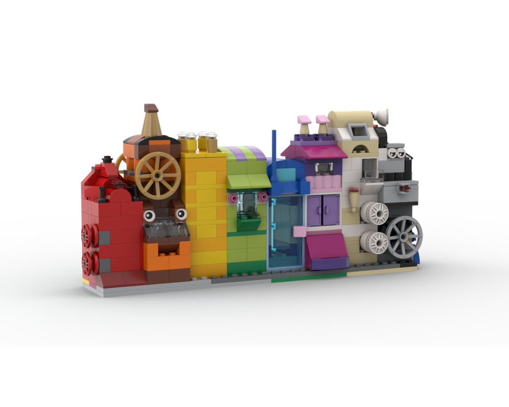 LEGO MOC 10715 Rainbow houses by Lenarex | Rebrickable - Build with LEGO