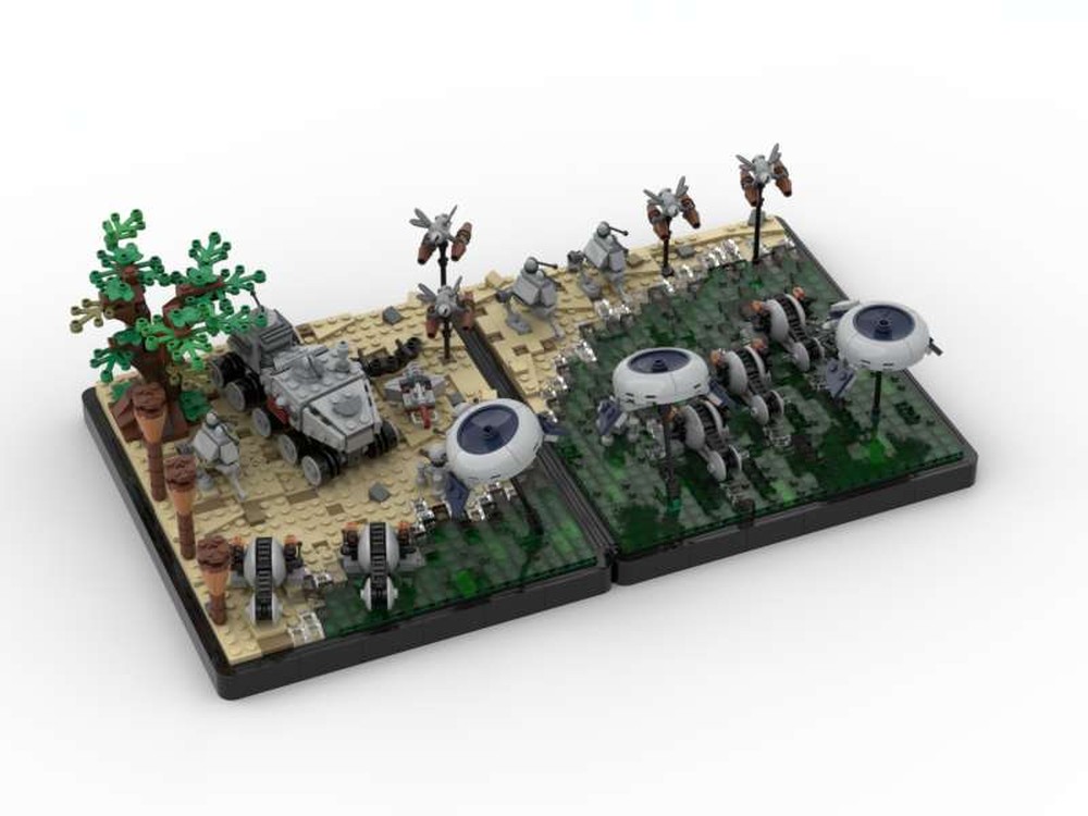 LEGO MOC Assault On Kashyyyk II - Micro Turbo Tank, Swamp Speeder ...