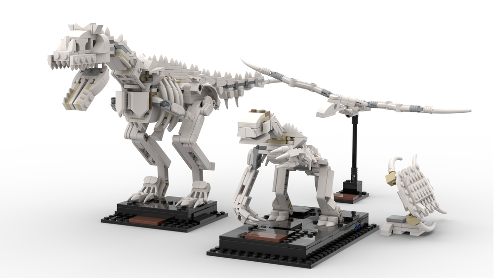 LEGO MOC Carnotaurus, Megalonyx (Ground Sloth) & Pelagornis Skeleton ...