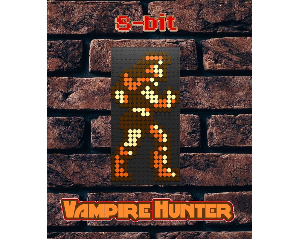 LEGO MOC Lego Art 8-bit Vampire Hunter by ModularDynamics | Rebrickable ...