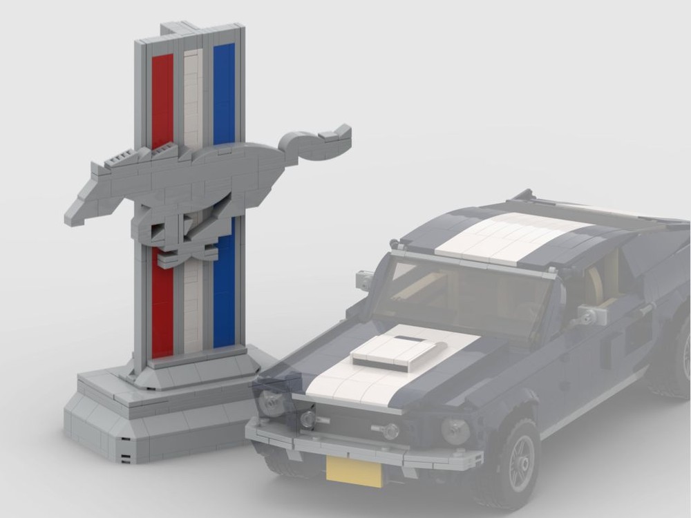 LEGO MOC-55584 big+ Mustang Logo Stand for Speed Champions (horse) by ...