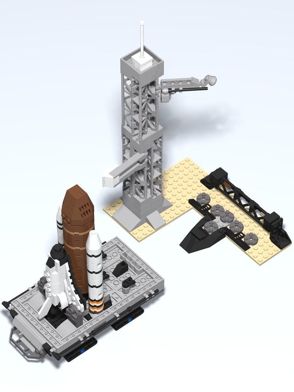 LEGO MOC Launch Pad (partial) & Crawler - Extras for Mini Space Shuttle ...