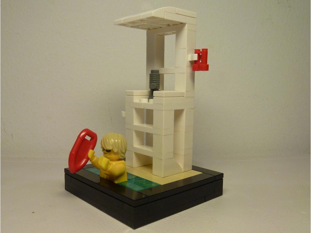 LEGO MOC-5566 Lifeguard with Tower by perbonde | Rebrickable - Build ...