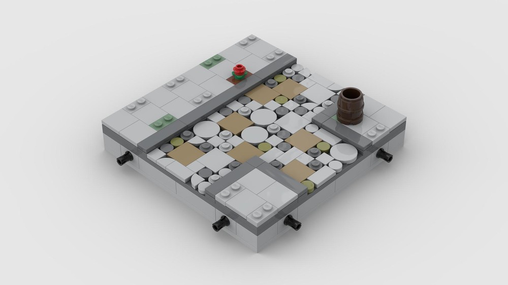 LEGO MOC-55664 Mini-Medieval-Modulars 04 - "T-Crossing" by mocscout ...