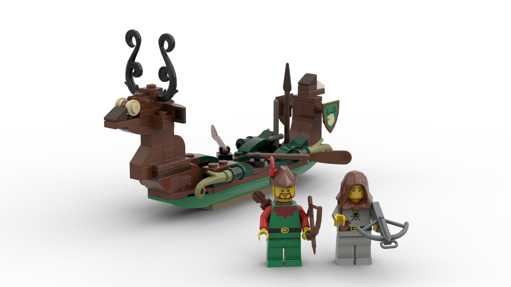 LEGO MOC Forestmen's Longboat by arselus | Rebrickable - Build with LEGO