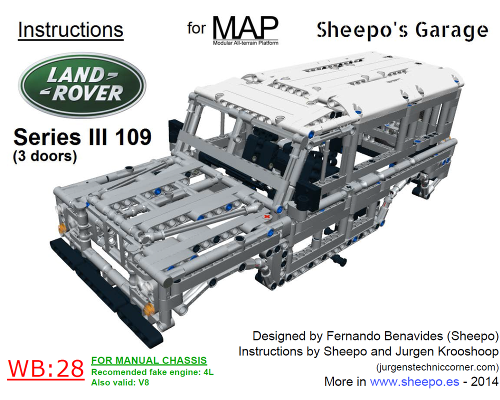 LEGO MOC Land-Rover Series III 109 3 doors Bodywork (for MAP) by Sheepo ...