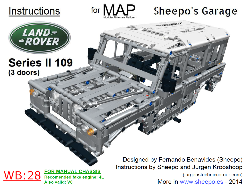 LEGO MOC Land-Rover Series II 109 3 doors Bodywork (for MAP) by Sheepo ...