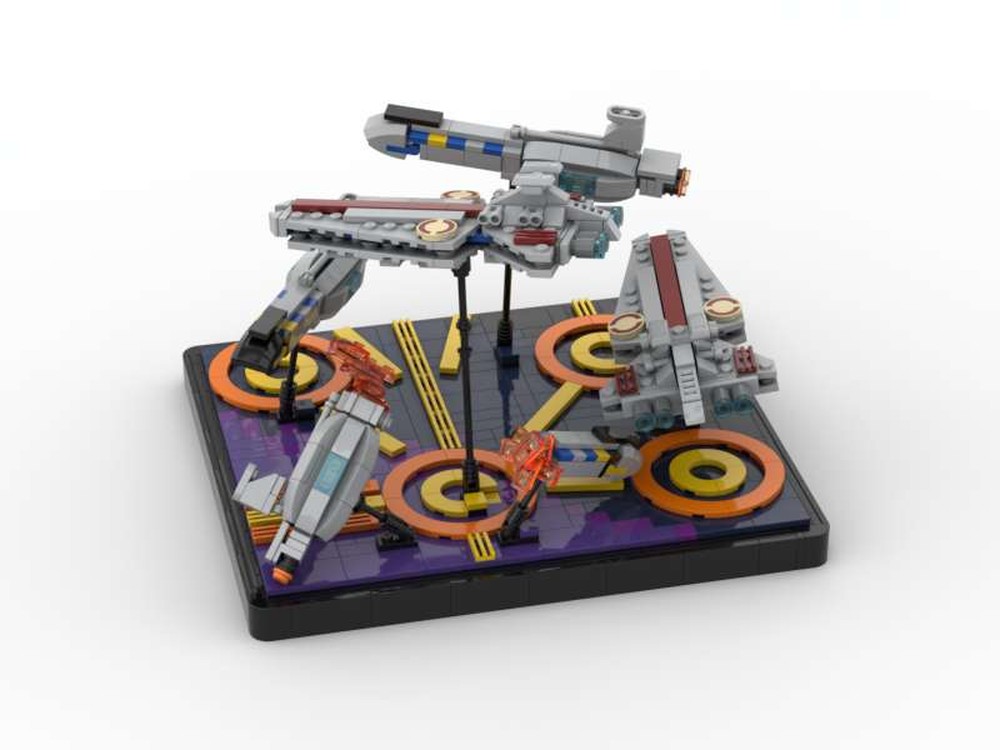 LEGO MOC Battle Over Coruscant- Micro Venator, Invisible Hand - Episode ...