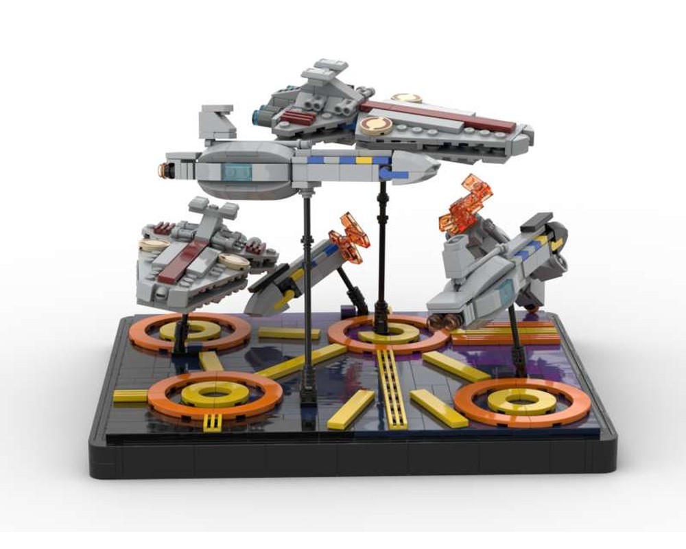 LEGO MOC Battle Over Coruscant- Micro Venator, Invisible Hand - Episode ...