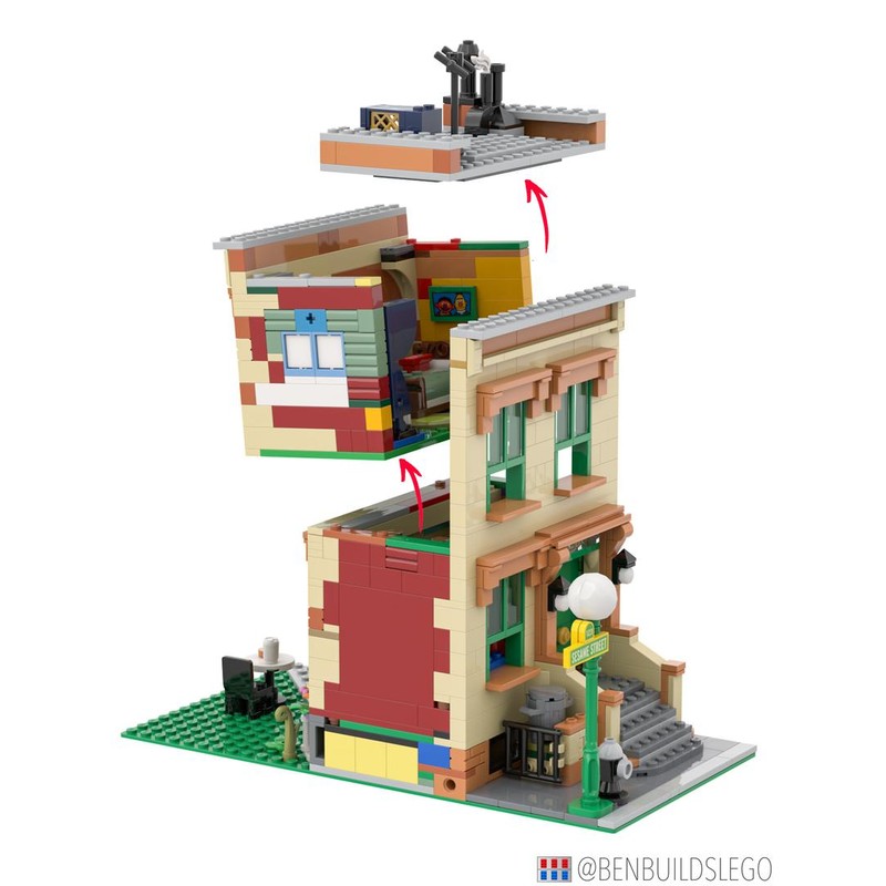 LEGO MOC Sesame Street Modular Building by benbuildslego | Rebrickable ...