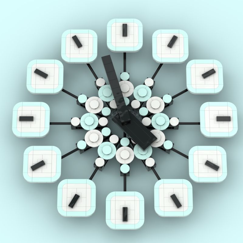 LEGO MOC Meta Clock Design by LegoAtVrieswol | Rebrickable - Build with ...