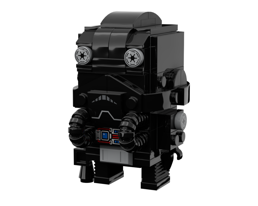 Lego Moc Imperial Tie Pilot Brickheadz By Fmbricks Rebrickable Build With Lego
