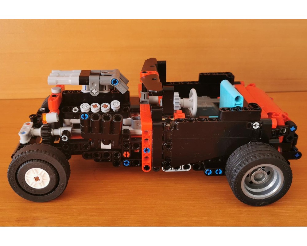 LEGO MOC 42106C V8 Pullback Hotrod by kostq | Rebrickable - Build with LEGO