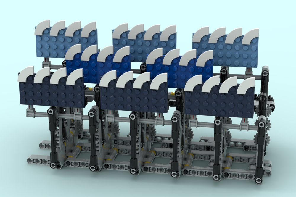 LEGO MOC Modular Wave machine by LegoAtVrieswol | Rebrickable - Build ...