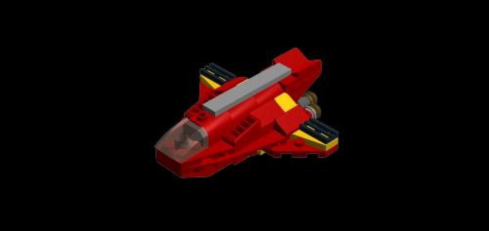 LEGO MOC Red Space Cruiser by Chillee | Rebrickable - Build with LEGO