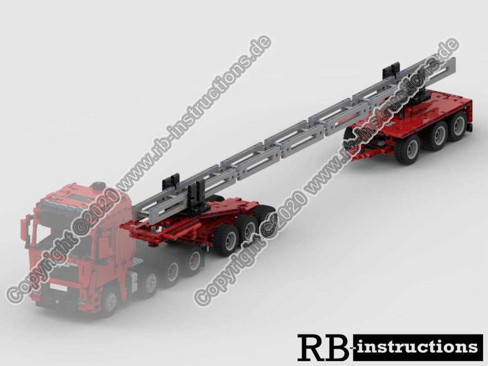 LEGO MOC Trailer combination with long material for SLT (follower ...