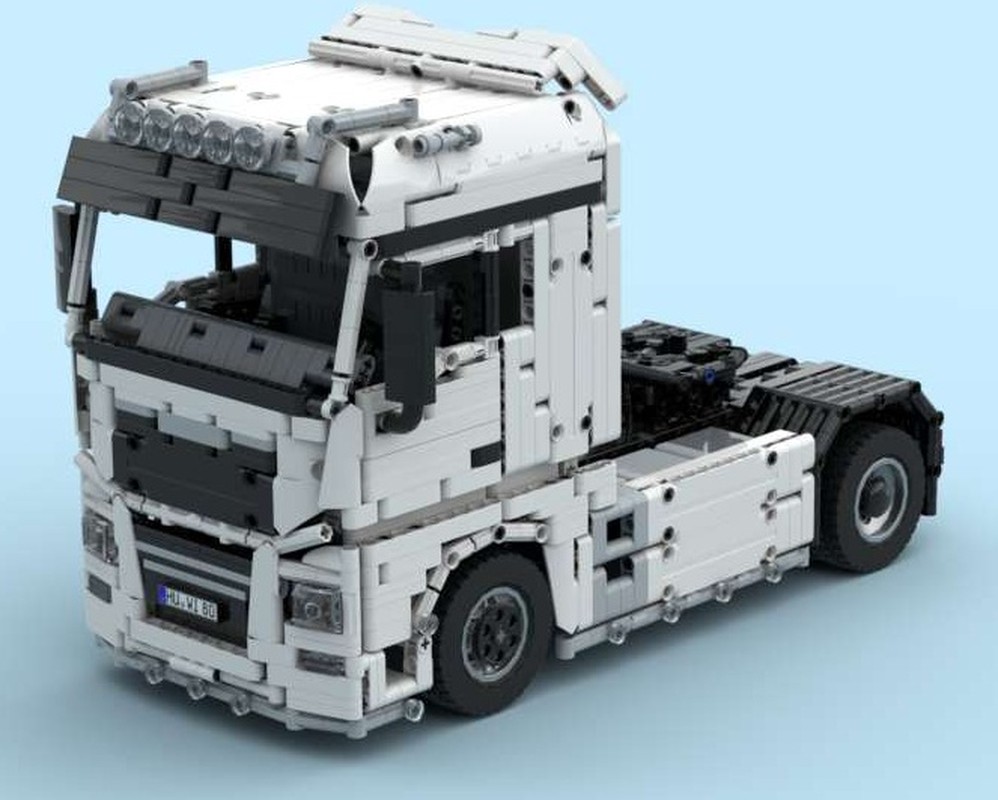 LEGO MOC 1:17 RC Semi Tractor (Powered Up) by Huwi | Rebrickable ...