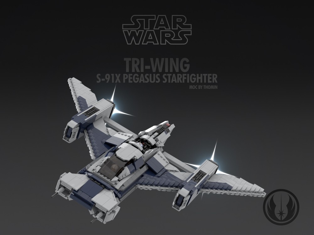 LEGO MOC Tri-Wing S-91x Pegasus Starfighter - Blue by thomin ...