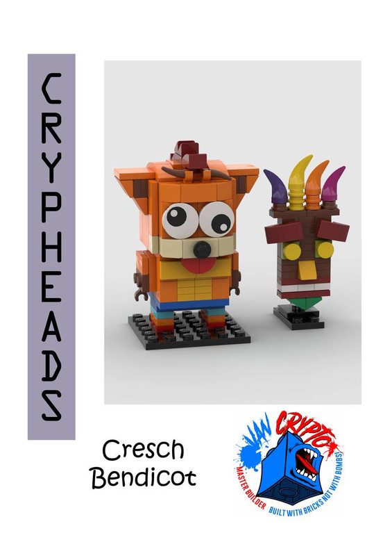 Lego Moc Crash Bandicoot And Aku Aku By Vancrypto Rebrickable Build