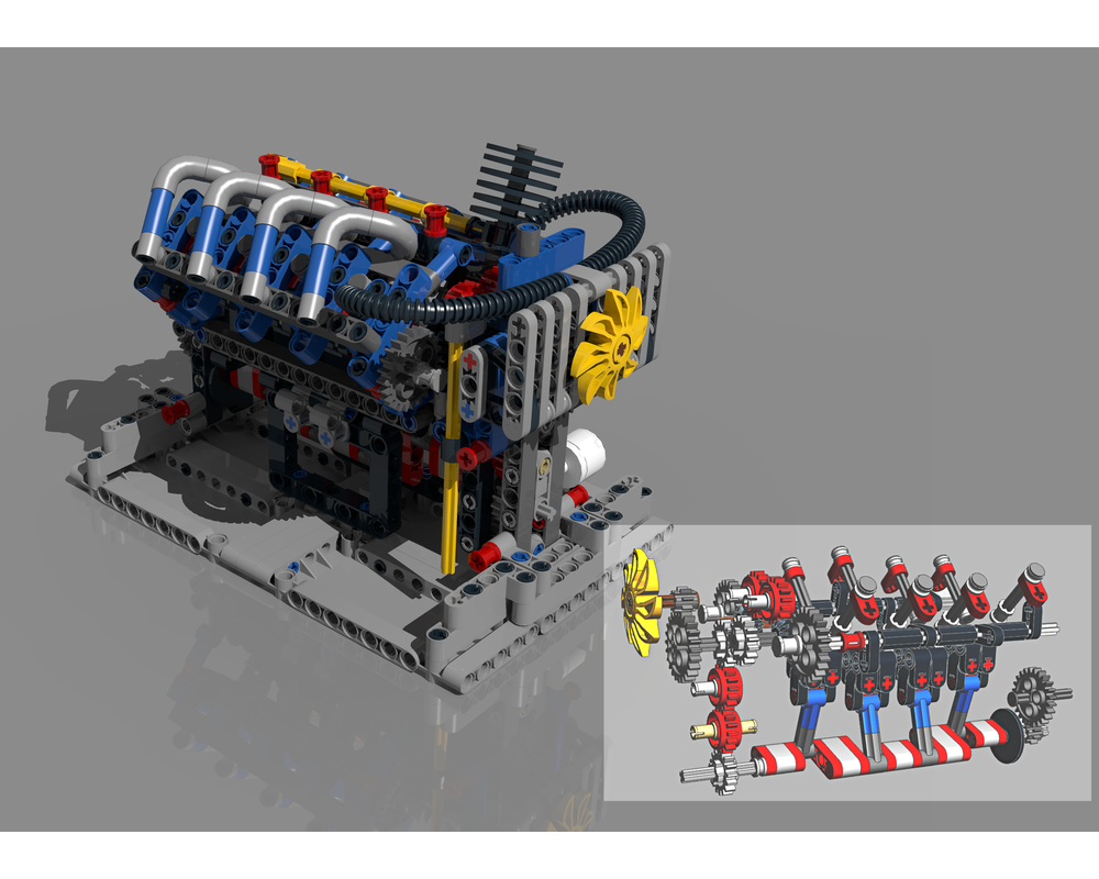 LEGO MOC Inline 4 cylinder engine by BrickBuildingFox | Rebrickable ...