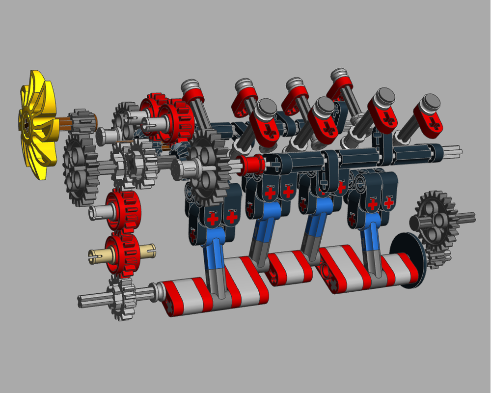 LEGO MOC Inline 4 cylinder engine by BrickBuildingFox | Rebrickable ...