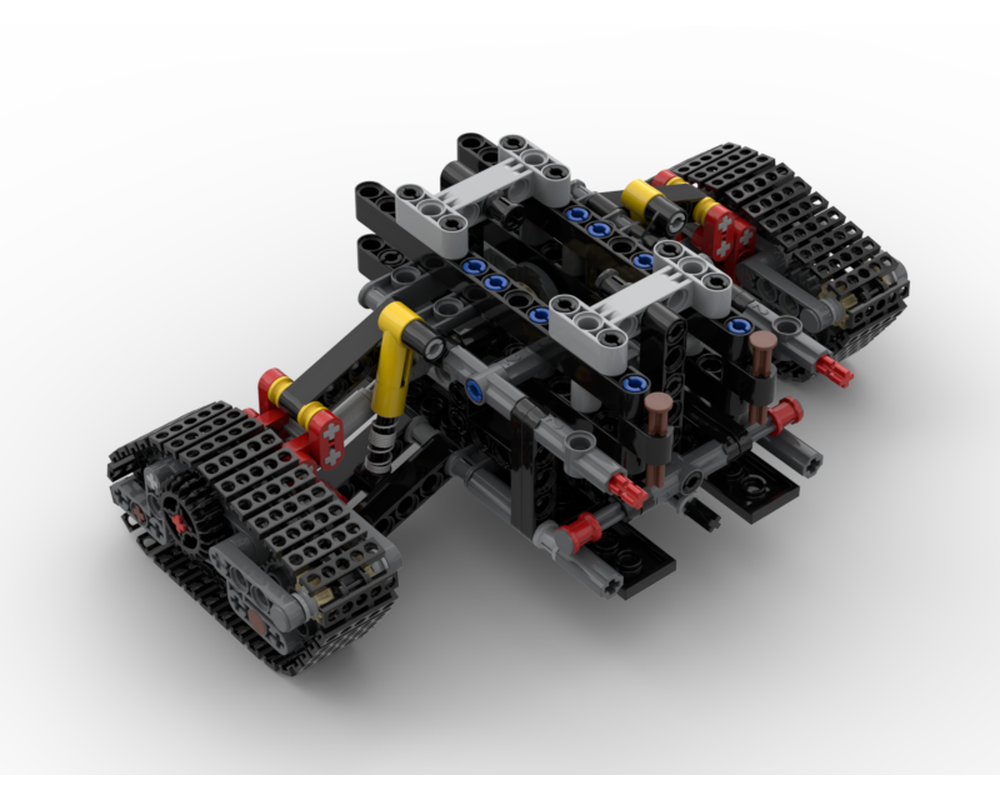 LEGO MOC chassis 4x4 rearaxle module with tracks by rageGears ...