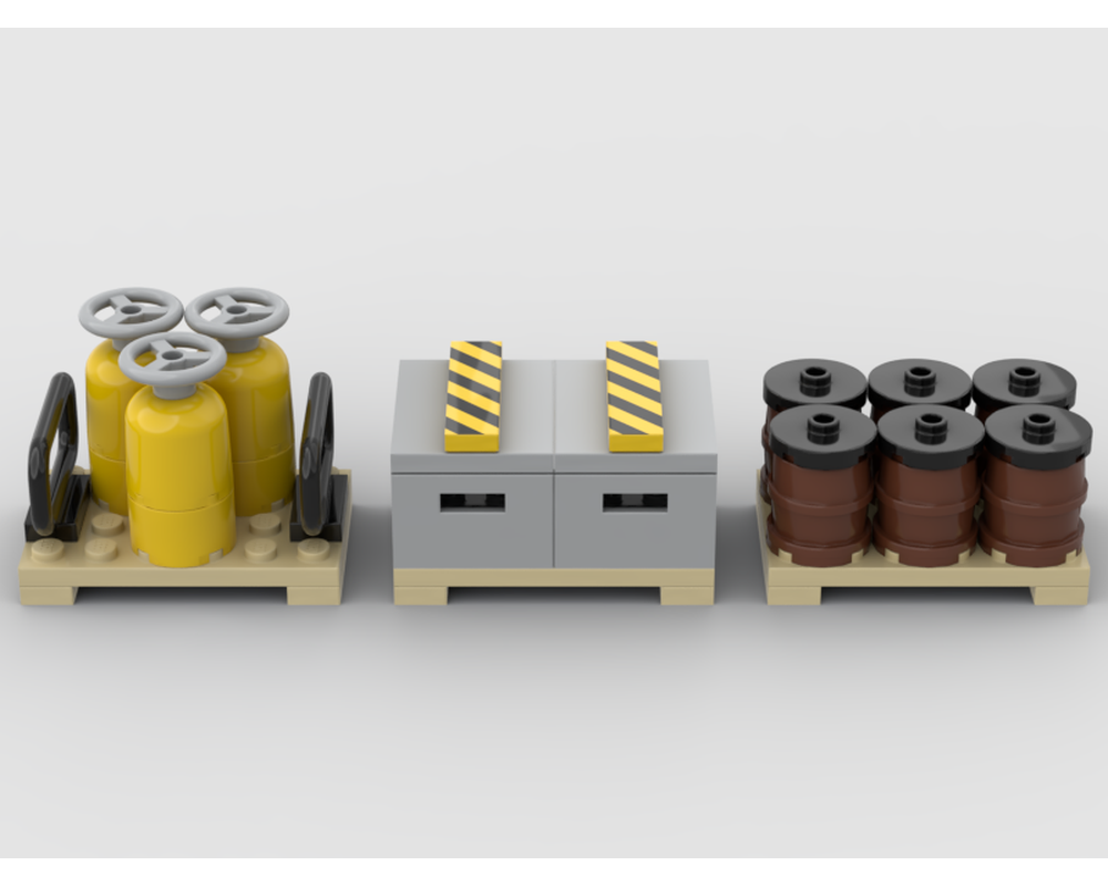 LEGO MOC Cargo Set 1 - Pallets by HaulingBricks | Rebrickable - Build ...