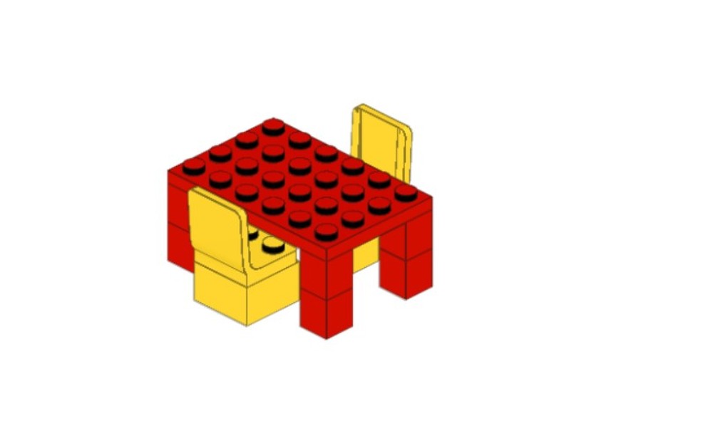 LEGO MOC Table with chairs by Arjanlegofan | Rebrickable - Build with LEGO