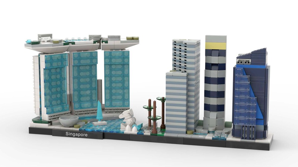 LEGO MOC Singapore Skyline by Karinss | Rebrickable - Build with LEGO