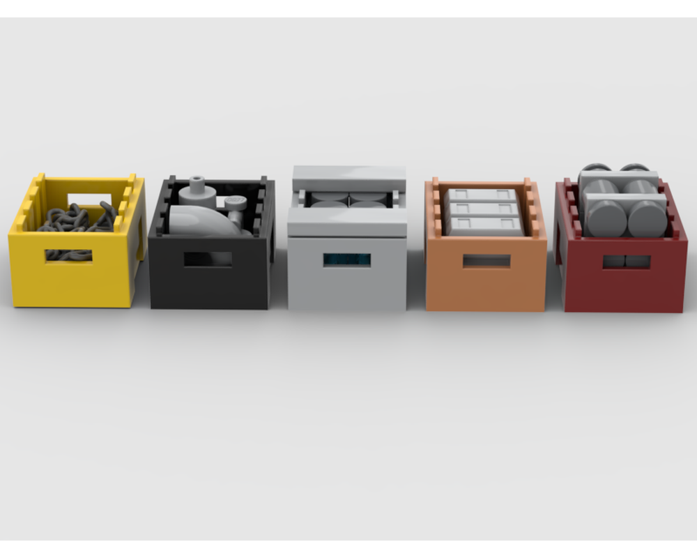 LEGO MOC Cargo Set 5 - Crates by HaulingBricks | Rebrickable - Build ...