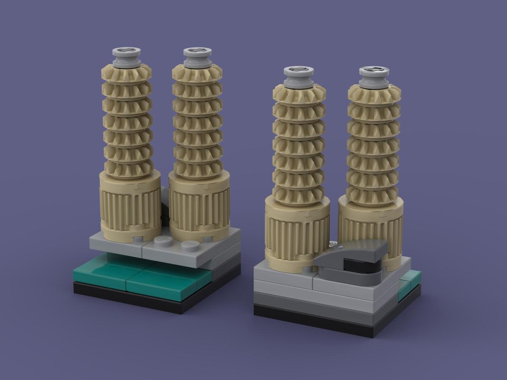 LEGO MOC Micro Chicago - Marina City by bric.ole | Rebrickable - Build ...