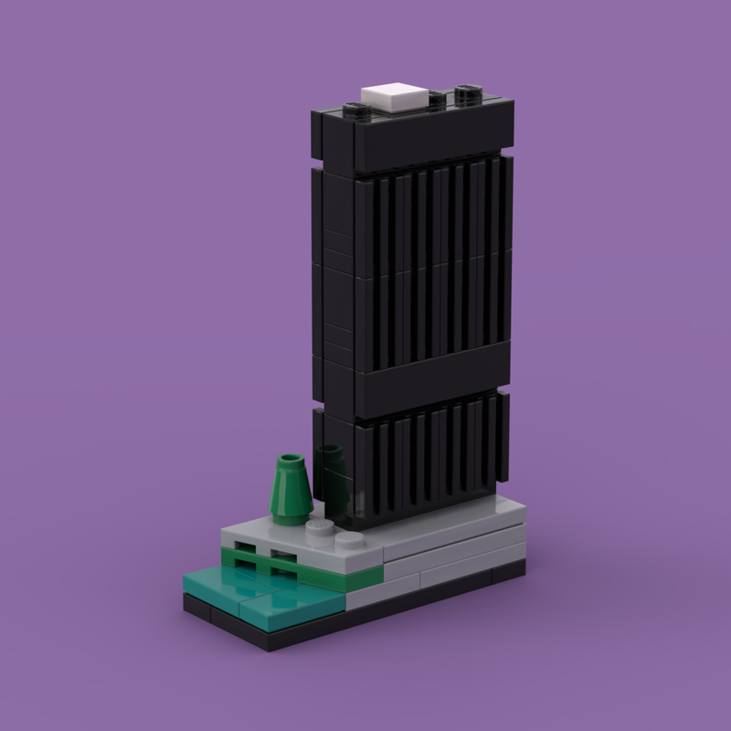 LEGO MOC Micro Chicago - IBM Building by bric.ole | Rebrickable - Build ...