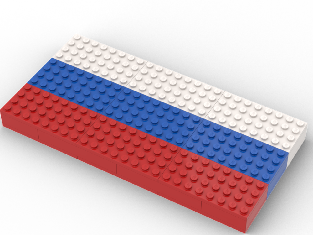 Lego Moc Russia National Flag By Ryanwongjh Rebrickable Build With Lego
