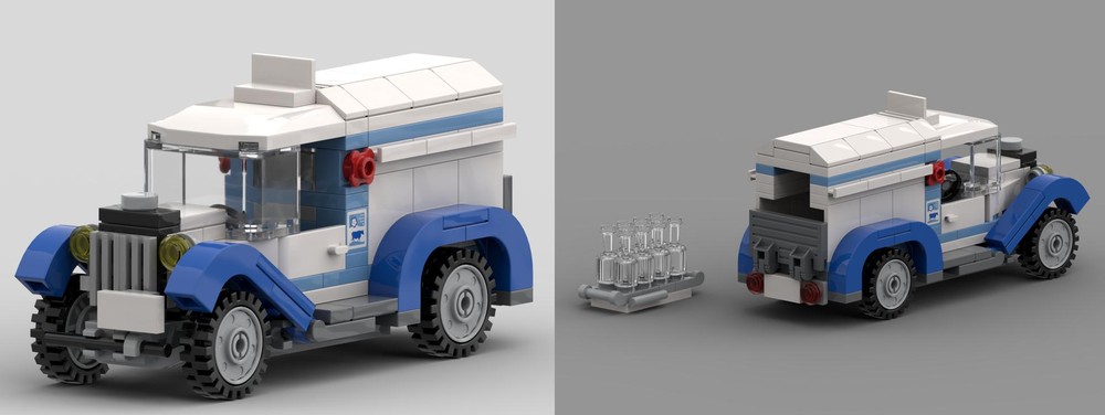LEGO MOC-57872 Winter Village milk delivery truck by mirecg ...