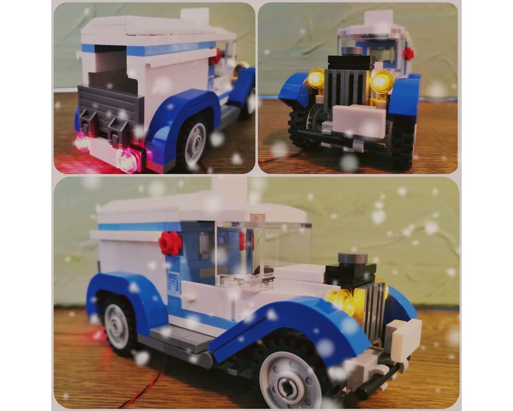 LEGO MOC Winter Village milk delivery truck by mirecg | Rebrickable ...