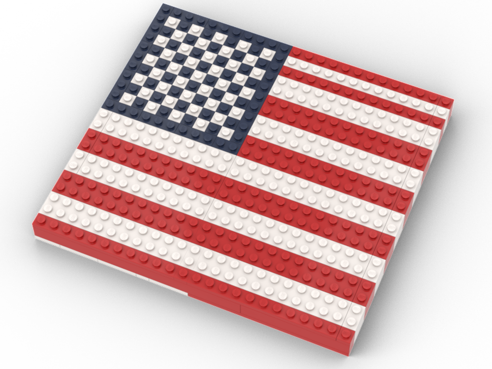Lego Moc United States National Flag By Ryanwongjh Rebrickable