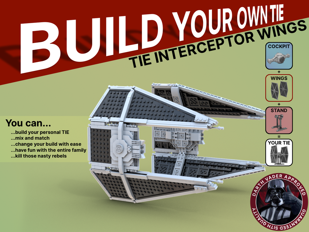 Lego Moc Tie Interceptor Wings Build Your Own Tie By Thomin