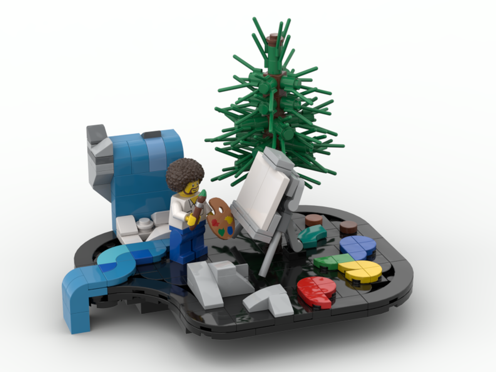 LEGO MOC Bob Ross Tribute by Chricki | Rebrickable - Build with LEGO