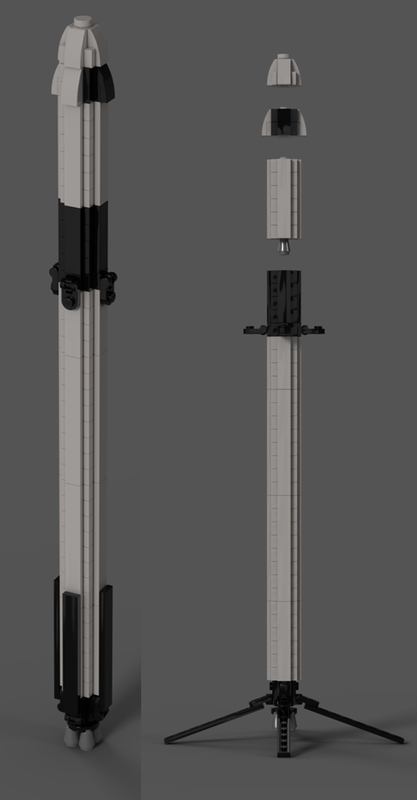 LEGO MOC-57946 small scale falcon 9 (work in progress) by silentdawn03 ...