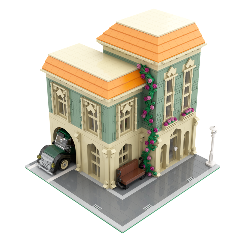 LEGO MOC Modular Post Office + Delivery Car by MOC_Expert | Rebrickable ...