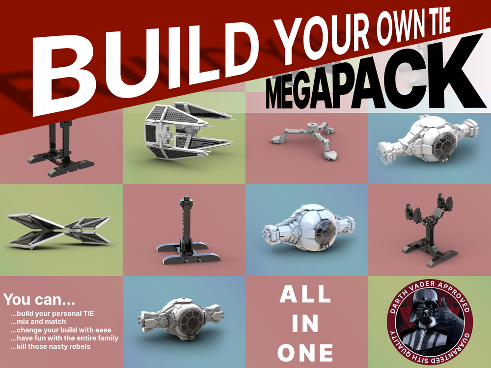 Lego Moc Build Your Own Tie Megapack By Thomin Rebrickable Build