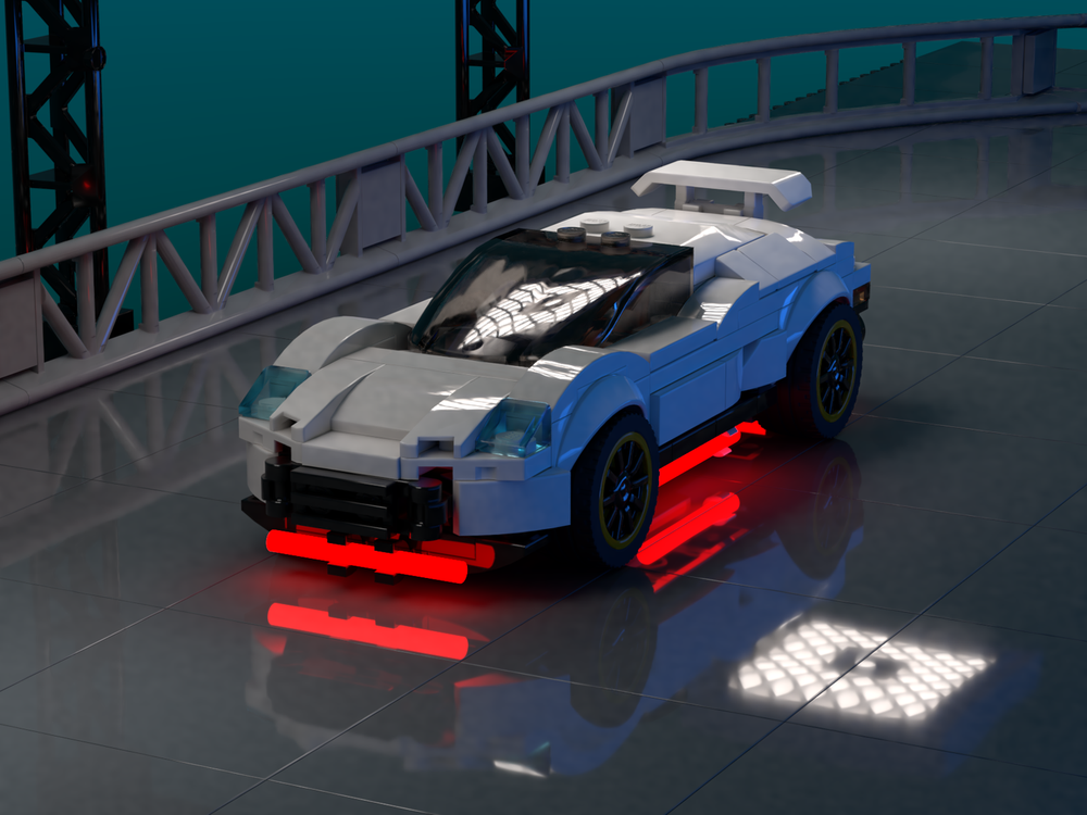 LEGO MOC Supercar with neon lights by bassdj | Rebrickable - Build with ...